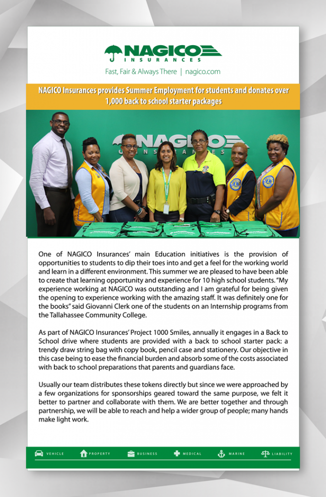 NAGICO Project of 1000 Smiles still on the go… : Nagico Insurances